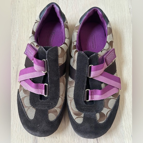 Coach | Shoes | Coach Athletic Shoes Purple And Brown | Poshmark